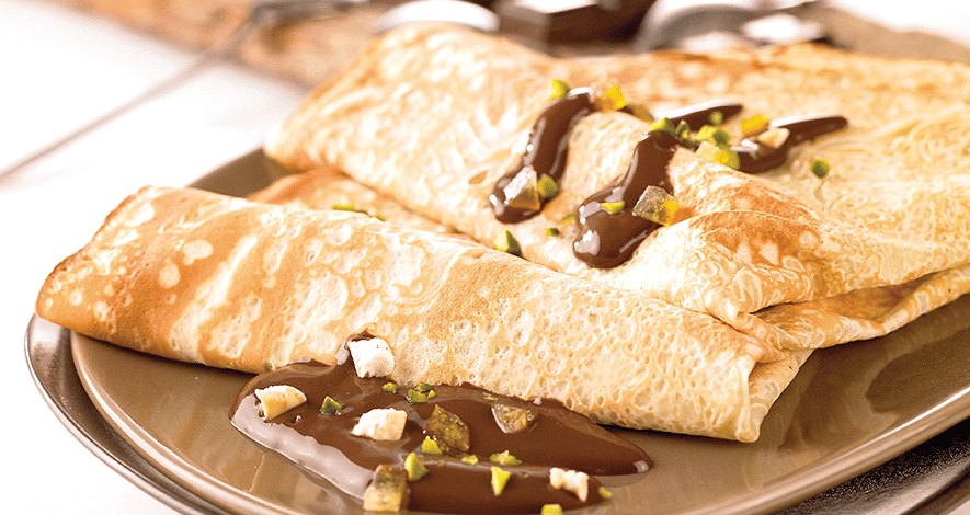 Crêpes chocolat pistache | Recettes Krampouz